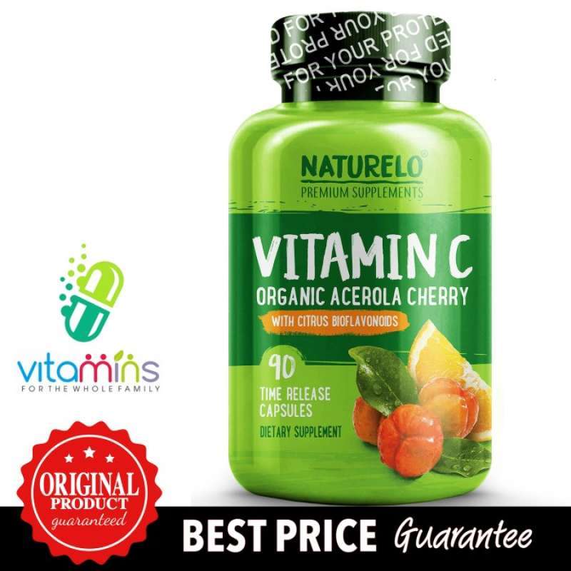 Jual Naturelo - Vitamin C (with Organic Acerola Cherry) - 90 Capsules ...