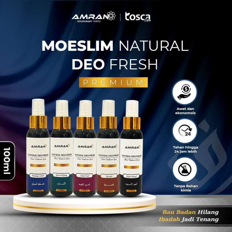 Jual Natural Deodorant Arab Spray 100ml - Amran Deodorant Tawas Cair ...