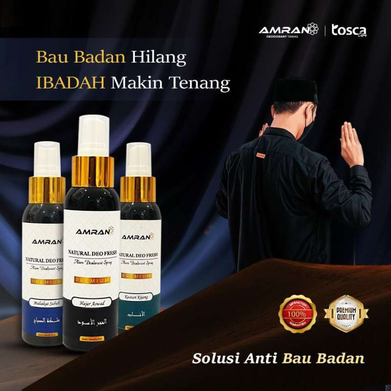 Jual Natural Deodorant Arab Spray 100ml - Amran Deodorant Tawas Cair ...