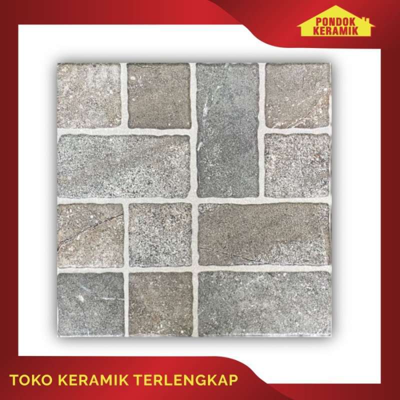 Jual KERAMIK LANTAI MILAN 40X40 DRACO GREY di Seller PONDOK KERAMIK ...