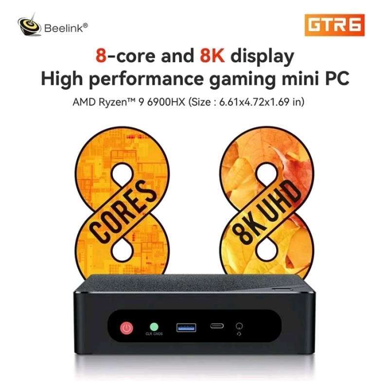 Jual Mini PC Beelink GTR6 AMD Ryzen 9 6900HX 32/500Gb 8Core 8K 4HDMI Windows 11 Pro di Seller ...