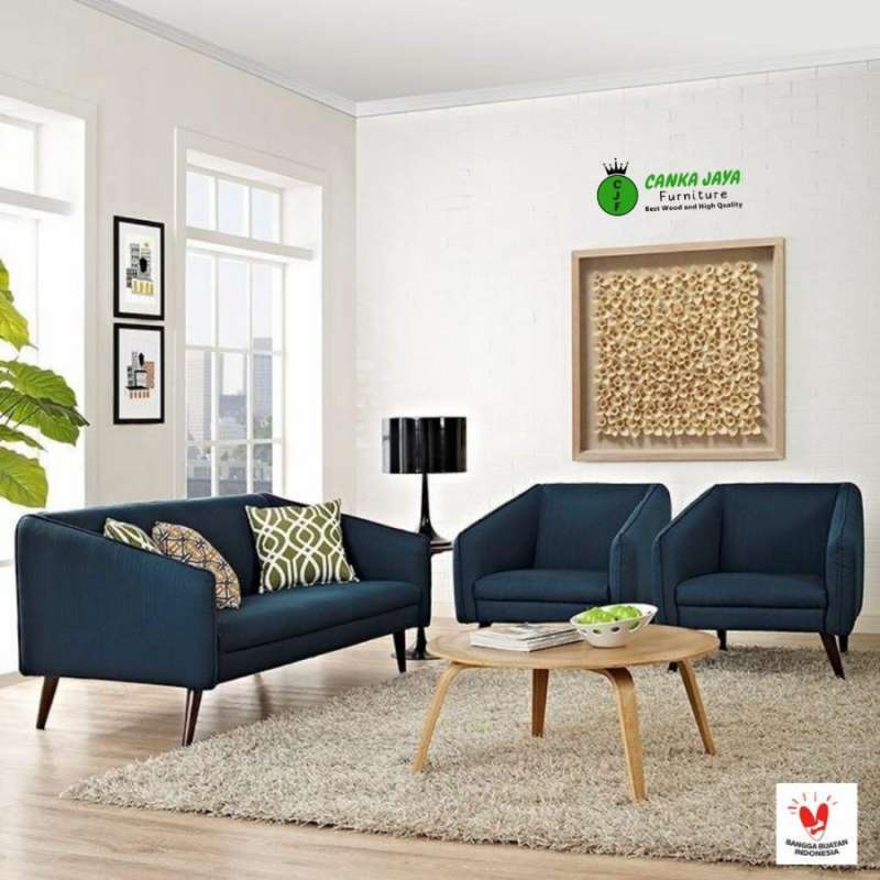 Jual CANKA Azure - Satu Set Kursi Ruang Tamu Minimalis Modern Sudut ...
