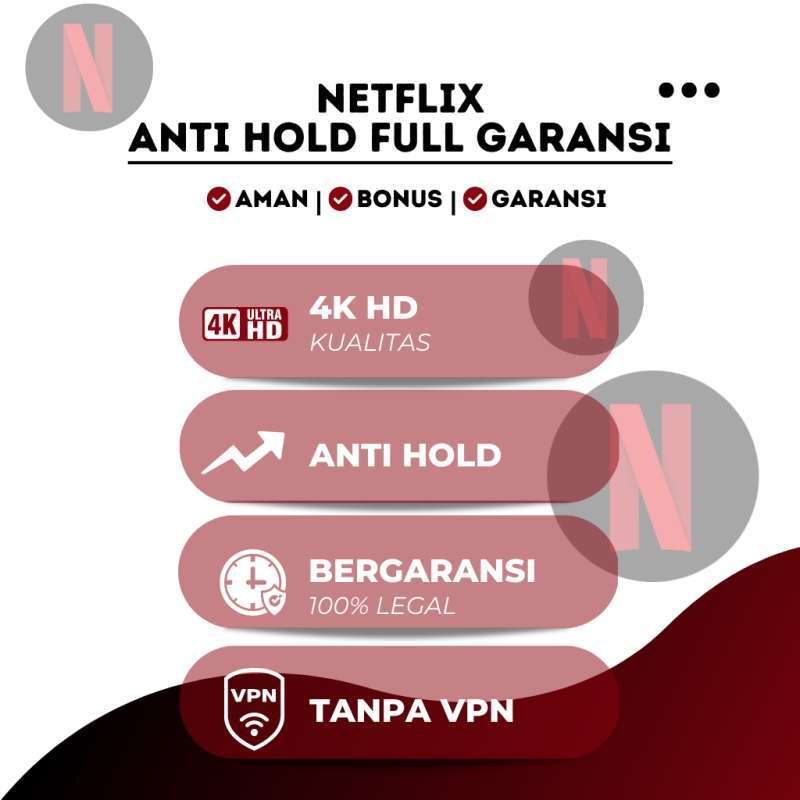 Jual Netflix Premium 1 Bulan Full Garansi Anti Hold Di Seller Lima Pandawa - Semingkir-2, Kab ...