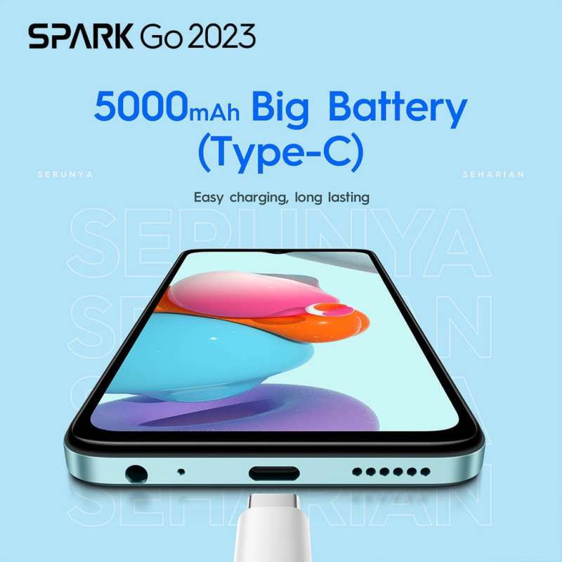 Jual Tecno Spark Go 2023 - 4+3gb*+64gb, 6,6 Hd+, 13mp + Ai Dual Camera, 5000mah With Type-c ...