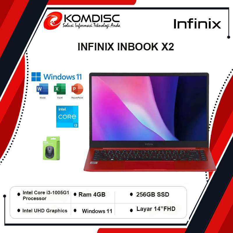 Jual Infinix Inbook X2 I3-1005g1/4gb/256gb Ssd/win11/14fhd Ips/red Di ...