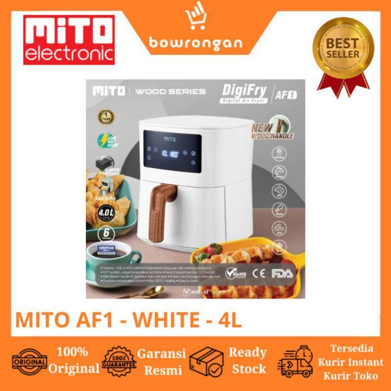 Promo Mito Digital Air Fryer 4L Low Watt Af1 Wood Series Pink Tosca ...