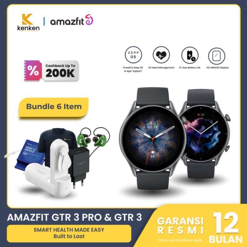 Promo Amazfit GTR 3 & GTR 3 Pro Smartwatch Garansi Resmi Diskon 23% di ...