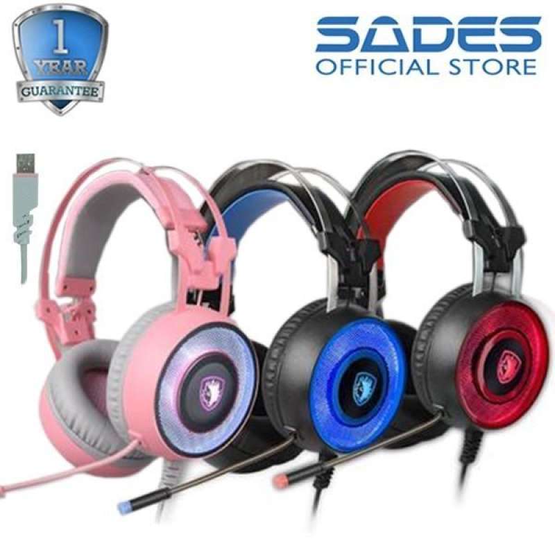 Jual Headset Gaming Sades G60 7.1 Surround Sound - Biru Di Seller Sms ...