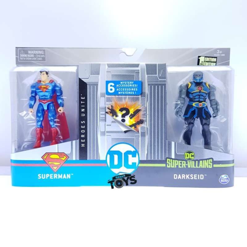 Promo DC Comics 4 Inch SUPERMAN vs. DARKSEID Action Figure 2-Pack ...