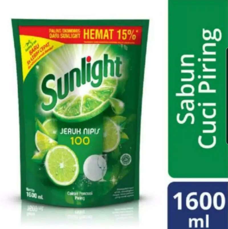 Jual sunlight cuci piring 1600 / sunlight 1600 / sunlight refill ...