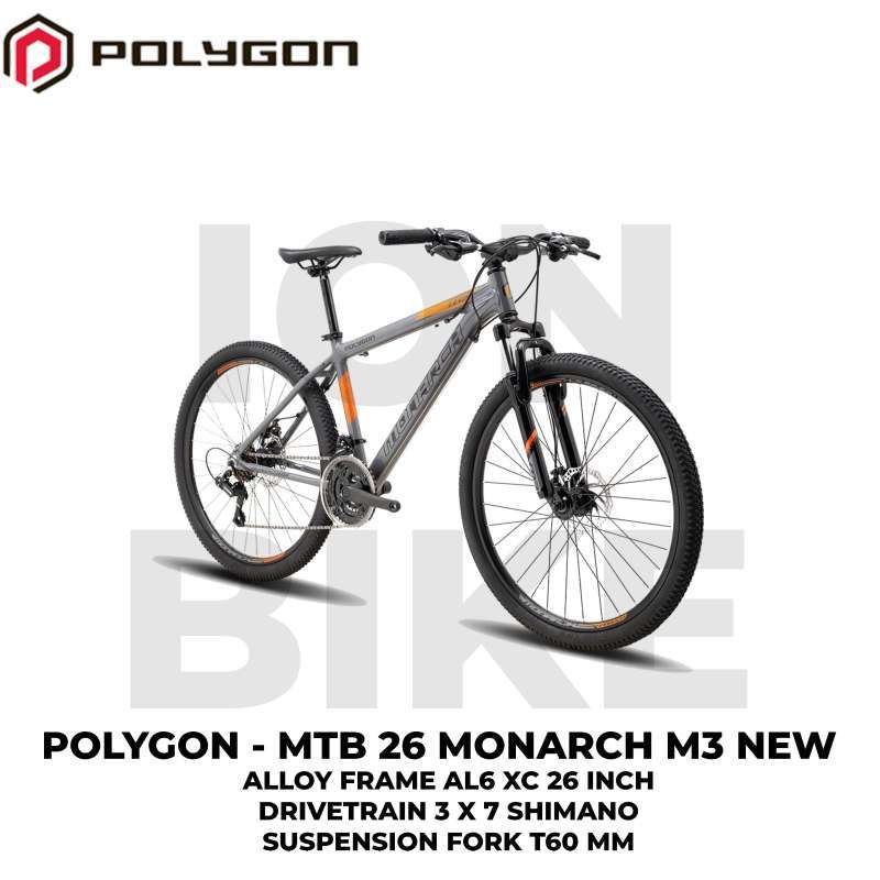 Jual Sepeda MTB 26 Polygon Monarch M3 Grey Alloy Frame 7 Speed Monarch 3 New 2022 di Seller ion ...