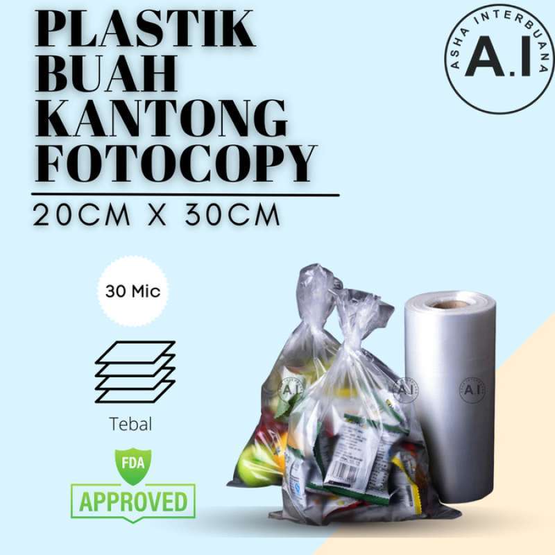 Jual Plastik Foto Copy - Plastik Buah - Plastik Sayur 20 CM x 30 CM di ...