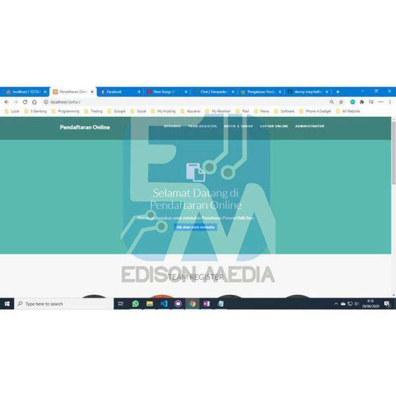 Jual Project Sistem Informasi Penerimaan Siswa Baru Di Seller P-store ...