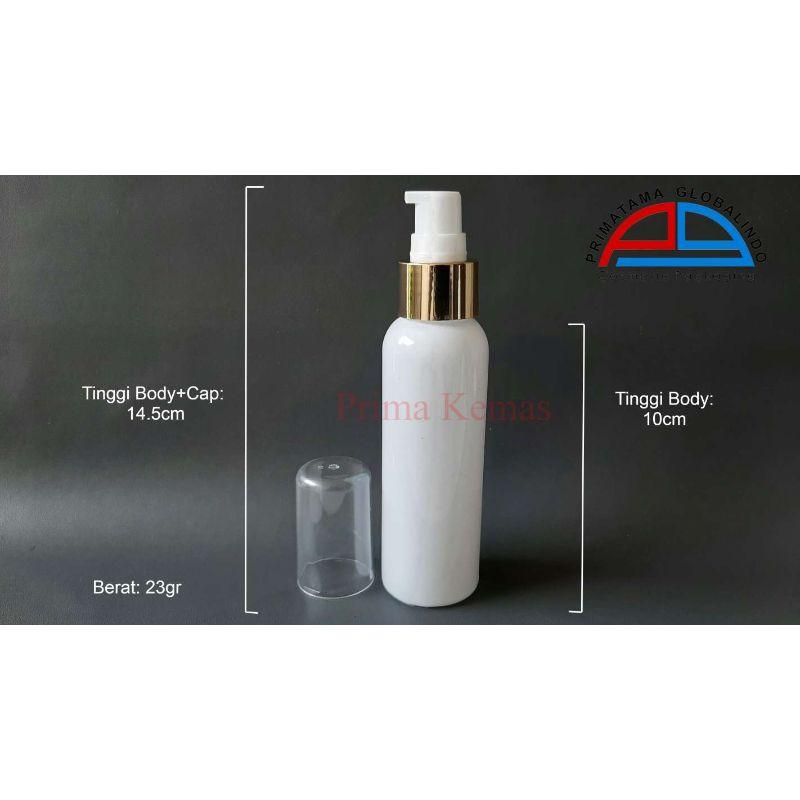 Jual Botol Pump Treatment 100 ml - botol skincare Prima Kemas - Pet 100 ml Putih Pump Treatment ...