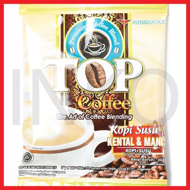 Jual Top Coffee Kopi Susu Kental Manis Original Blend Sachet 10x30gr Di ...