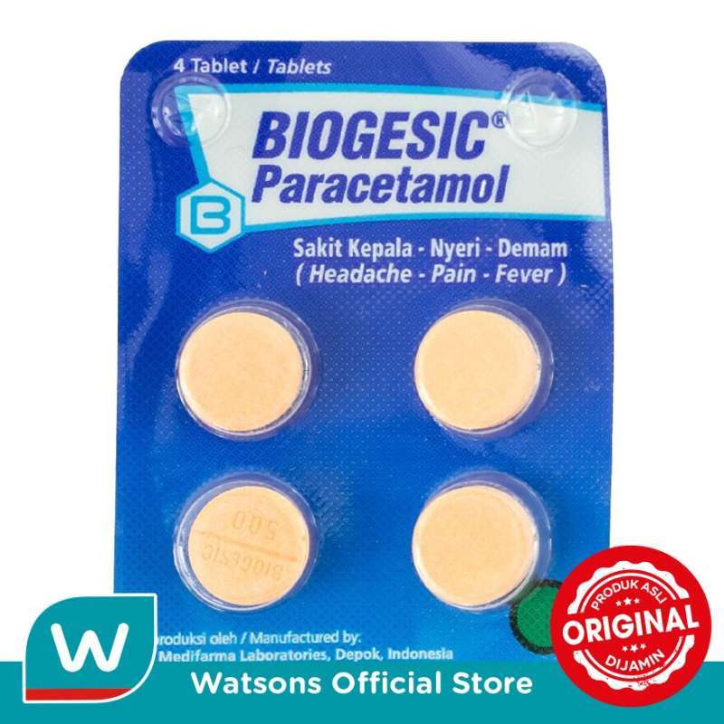 Jual Biogesic Paracetamol Obat Penurun Demam di Seller WATSONS Official ...