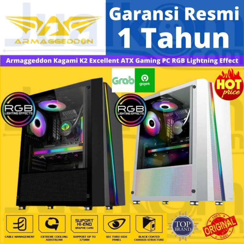 Jual Armaggeddon Kagami K2 Excellent ATX Gaming PC RGB Lightning Effect ...