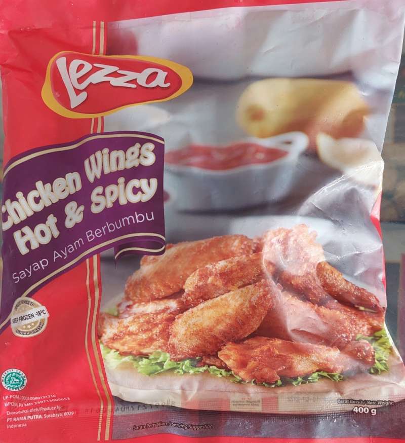 Jual LEZZA CHICKEN WINGS HOT & SPICY 400g di Seller Radja Frozen Food ...