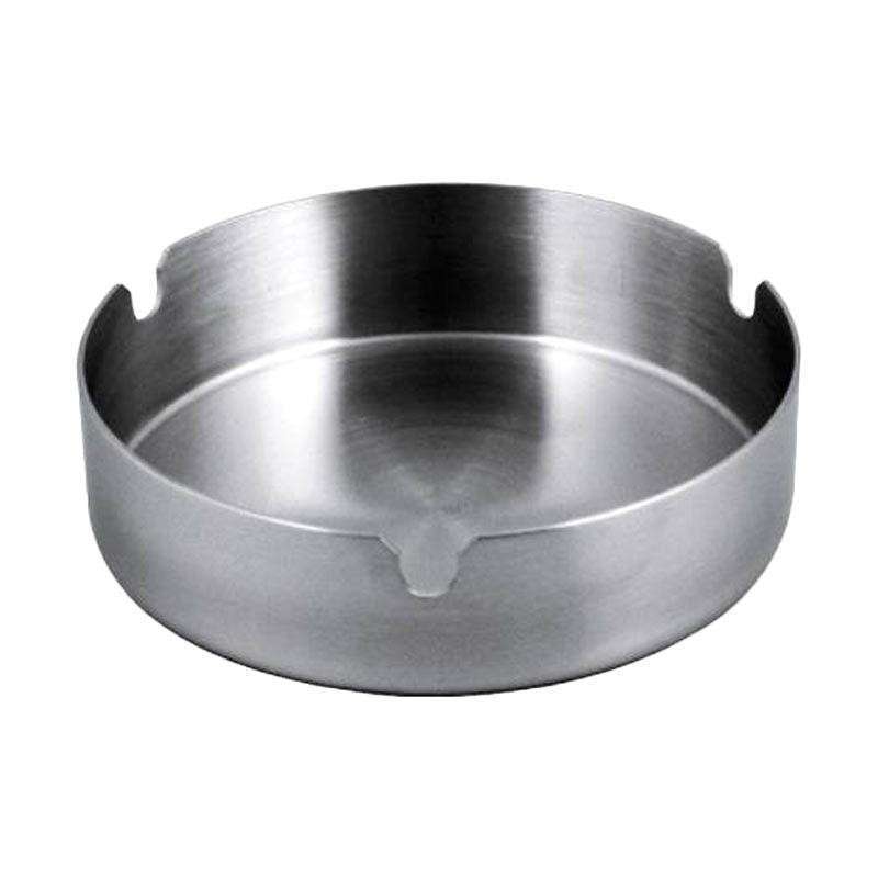 Jual Asbak Stainless Cafe Tebal Bulat POLOS 12cm asbak besi polos 3 ...
