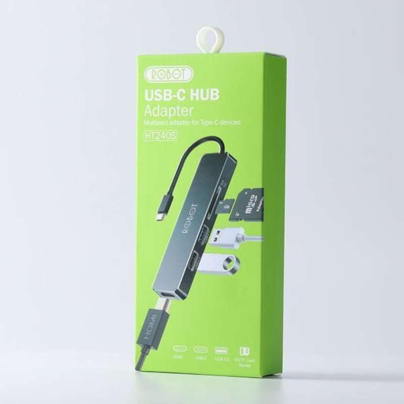 Promo ROBOT HT240S USB-C HUB 5in1 / Type-C USB HUB Card Reader 4K HDMI ... Promo ROBOT HT240S USB-C HUB 5in1 / Type-C USB HUB Card Reader 4K HDMI ...