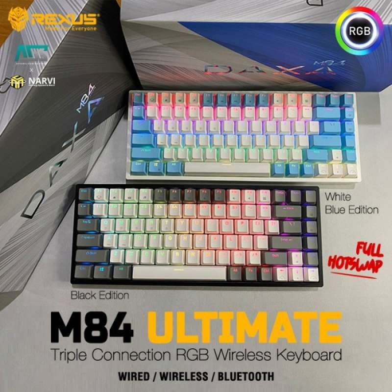 Jual REXUS Daxa M84 Ultimate Triple Connection Mechanical - Gaming ...