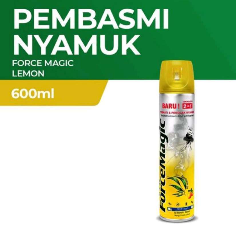 Jual FORCE MAGIC OBAT NYAMUK 600ml 2IN1 - LEMON di Seller Rsshop cabang ...
