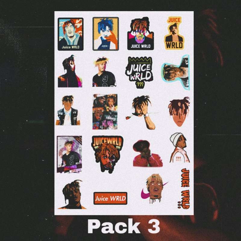 Jual Juice Wrld Stickers Pack - Stickers Laptop, Stickers Case ...