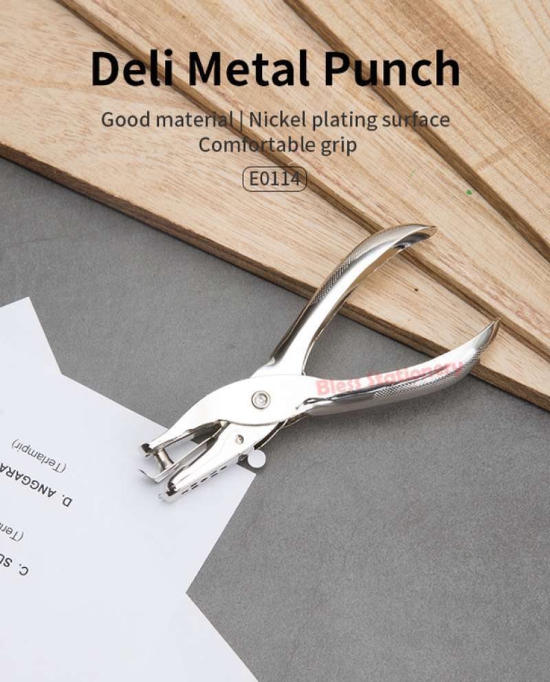 Jual Pembolong kertas 1 lubang DELI pembolong hang tag one hole punch ...