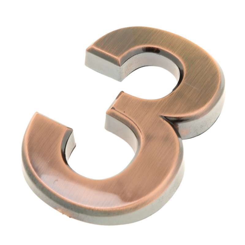 Jual Antique 5cm Door Number 3 DIY Door Plate Address Office Home House ...