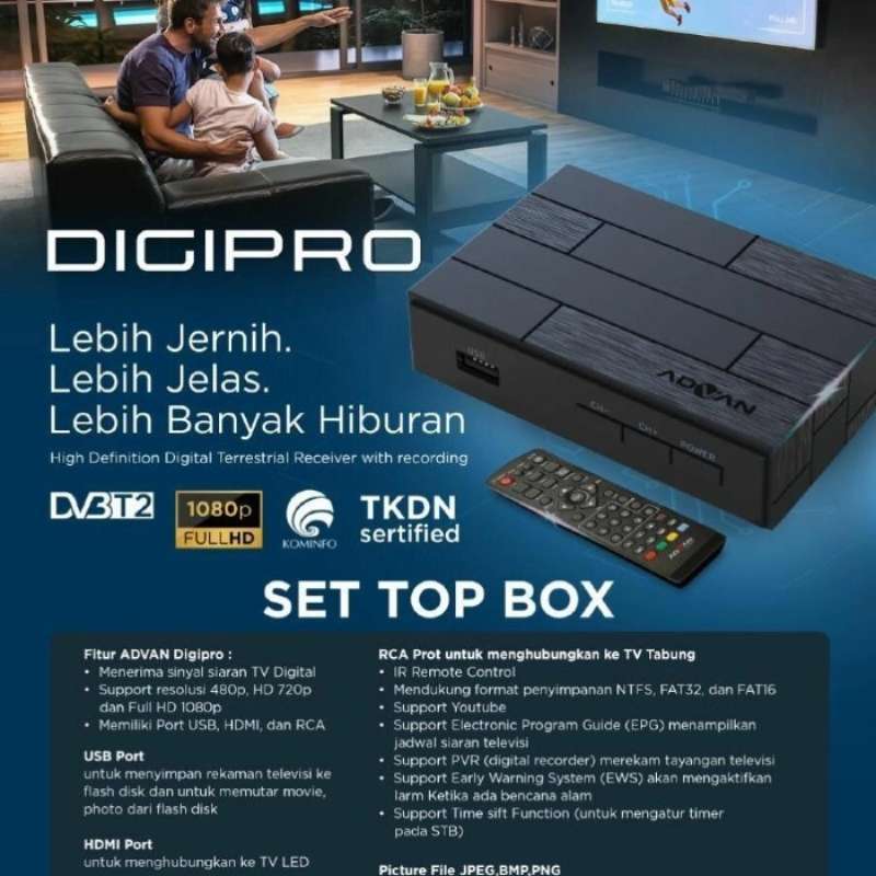 Jual Advan Digipro Digital Tv Converter Set Tv Box Digital Full Hd Di ...