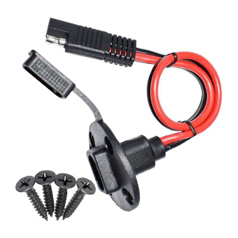 Jual 1 Set 12AWG SAE Quick Connect Panel Mount Solar Socket Sidewall ...