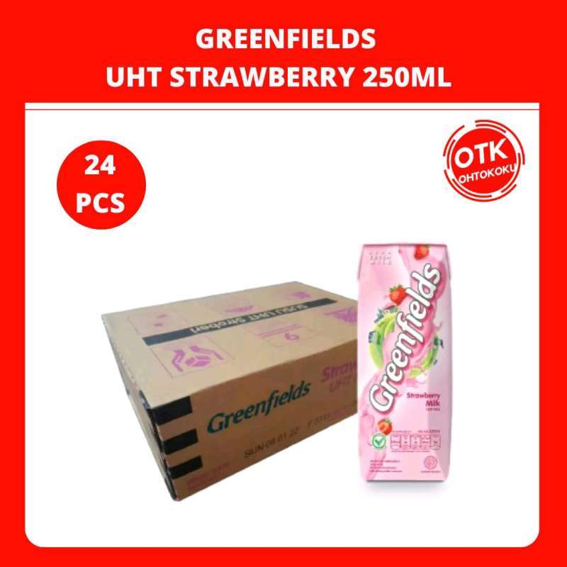 Jual Greenfields Susu UHT Strawberry 250 ml x 24 pcs di Seller Ohtokoku Serba 99 - Rengas Pulau ...