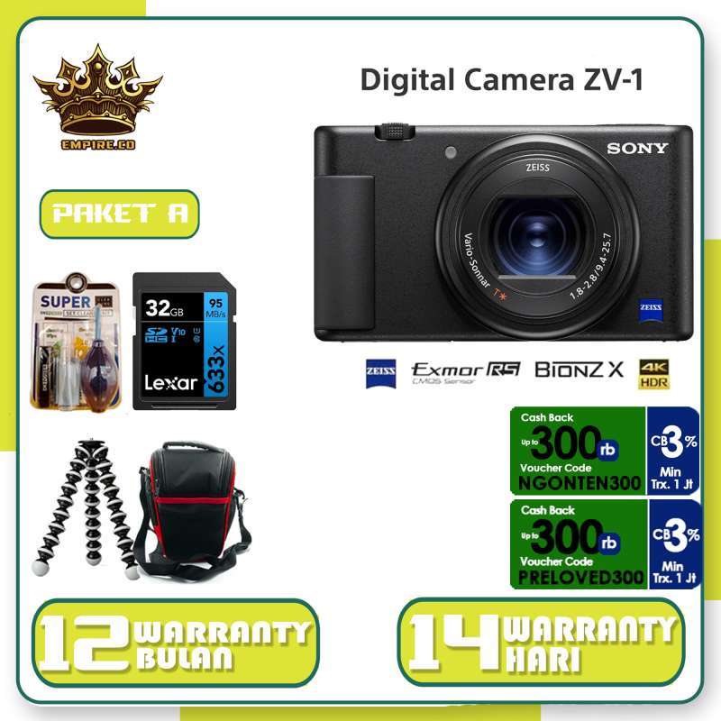 Jual SONY ZV-1 DIGITAL COMPACT CAMERA SONY ZV1 VLOGGING CAMERA ORIGINAL ...