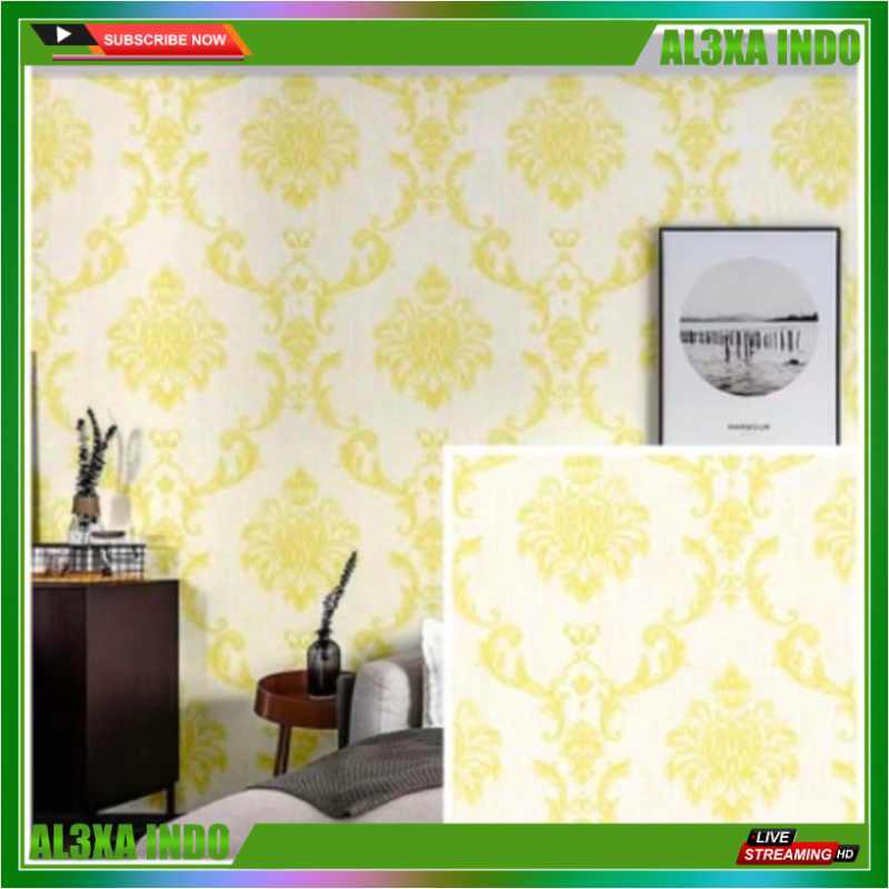 Jual Wallpaper Dinding Ukuran 45 Cm X 10 M Motif Batik Mas Turkey Gold