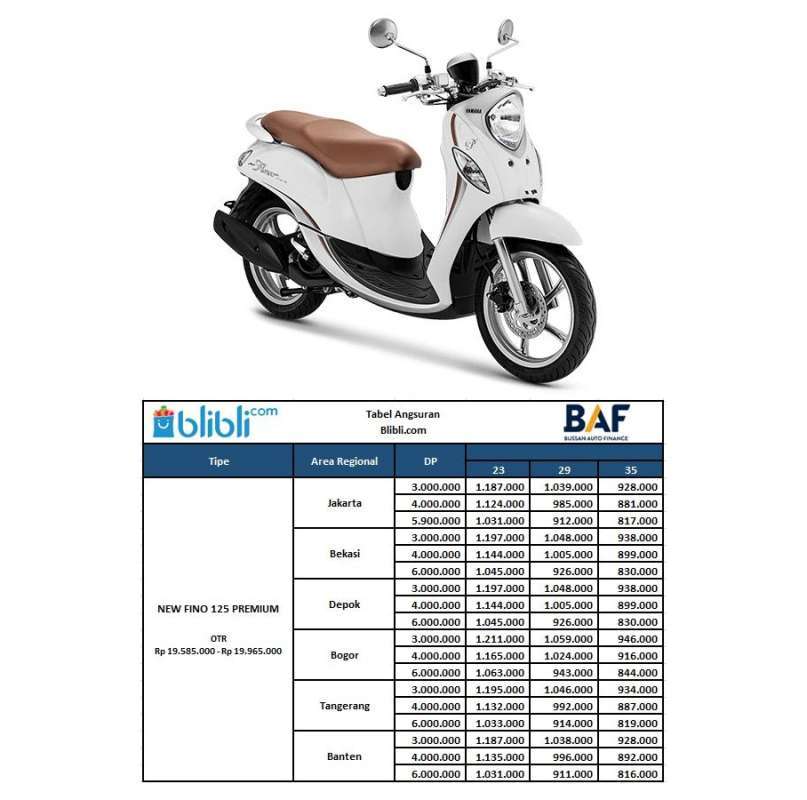 Jual Baf - Yamaha Fino Premium 125 Blue Core Sepeda Motor [otr ...