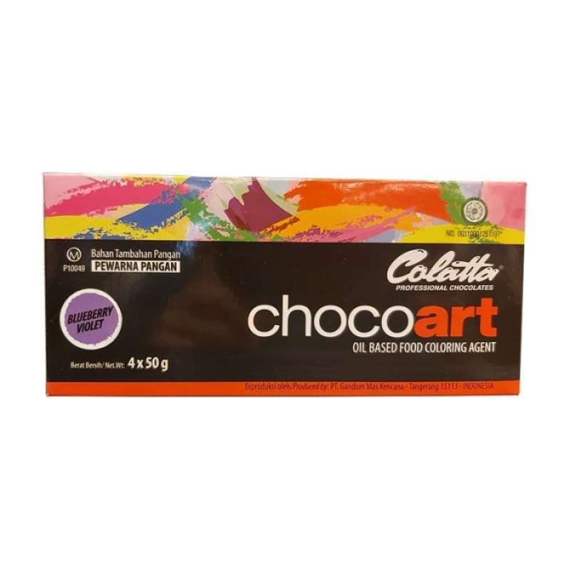 Jual Colatta Choco Art Pewarna Makanan Blueberry Violet 4 x 50 Gr di ...