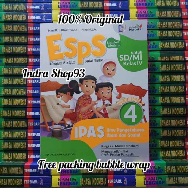 Jual BUKU ESPS IPAS KELAS 4 SD/MI KURIKULUM MERDEKA ERLANGGA VOLUME 2 di Seller Indra Shop93 ...