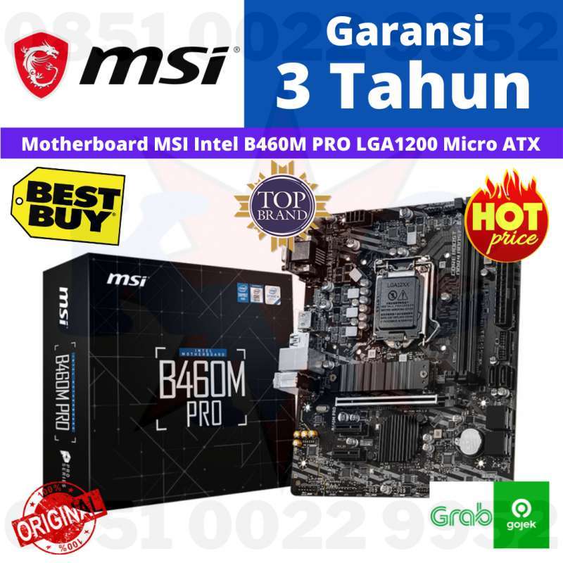 Jual MSI Intel B460M PRO LGA1200 Micro ATX B460 Motherboard di Seller ...