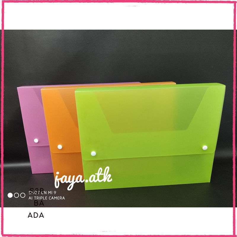 Jual Alat tulis MAP PLASTIK KANCING 2 A4 MAP FILE DOKUMEN CARRY FILE ...
