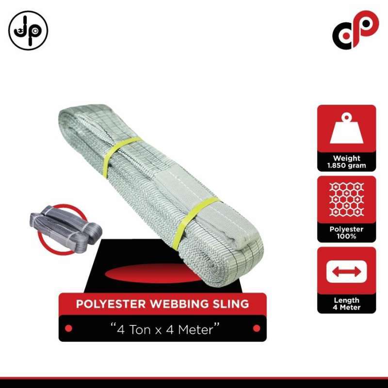 Jual Polyester Webbing Sling 4 Ton x 4 Meter | Tali Angkat di Seller CP ...