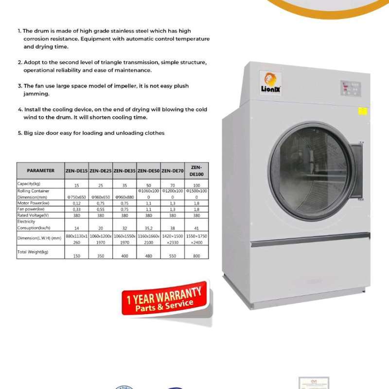 Jual Mesin cuci/Washer extractor Lionix Lux series SWX30E kapasitas ...