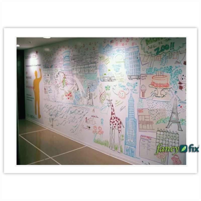 Jual Papan Tulis Whiteboard Tempel / Kertas Gambar Tempel Grafitti Wall ...