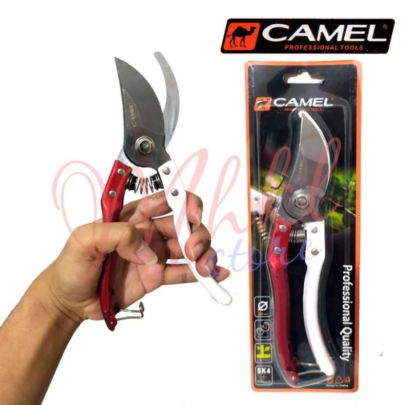 Jual CAMEL Gunting Dahan Kebun Daun Tanaman Ranting MERAH PUTIH 8 inch ...