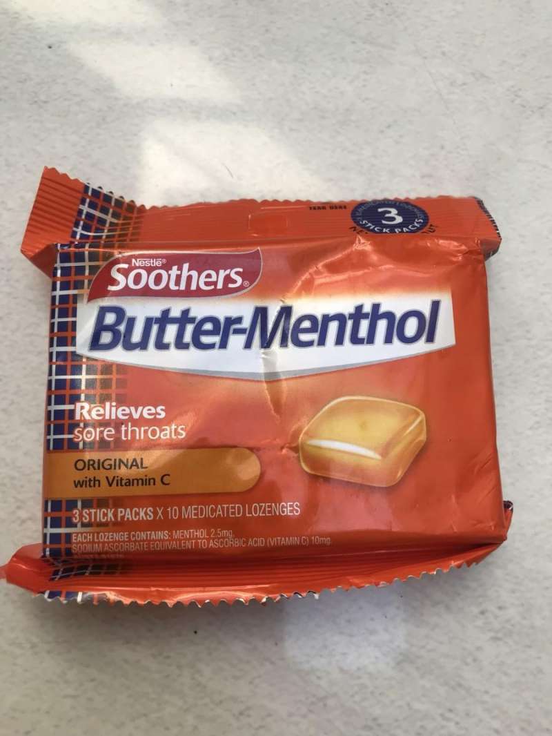Jual Permen Pelega Tenggorokan Soothers Butter-Menthol Relieves Sore ...