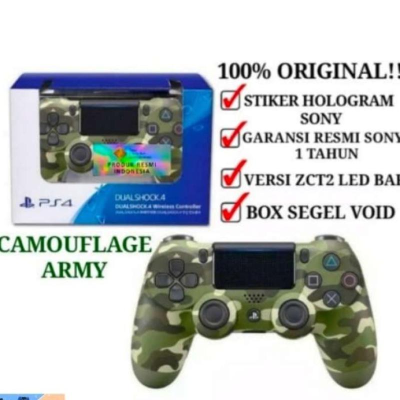 Jual Stik PS4 wireless controller original Sony ZCT2G - green camoe di Seller EDOGAWA STORE ...