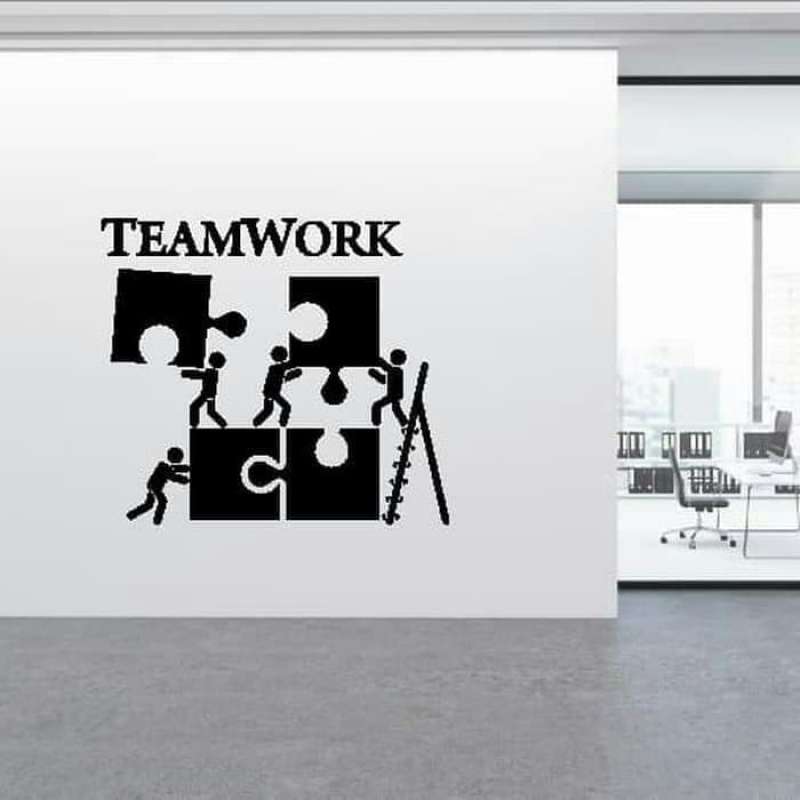Jual Sticker Teamwork Puzzle 2 Wall Stiker Dingding Kantor Kaca Rumah ...