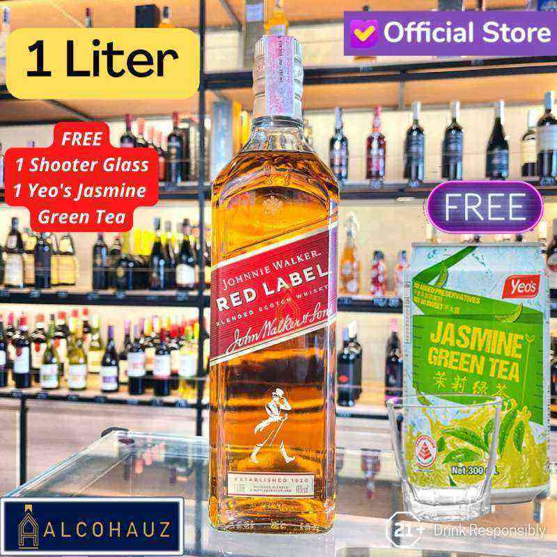 Promo ORIGINAL Johnnie Walker JW Red Label 1L 1 Liter Whisky 1liter ...