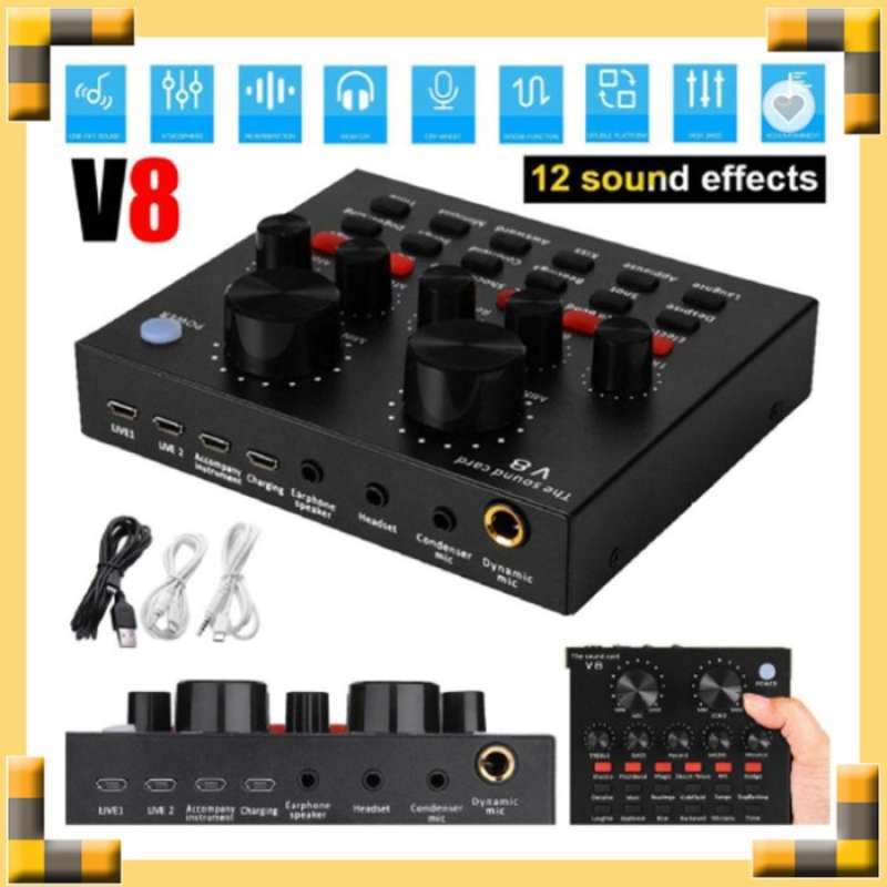 Promo SOUND CARD V8 SINGING LIVE SOUNDCARD MIXER EXTERNAL AUDIO ...