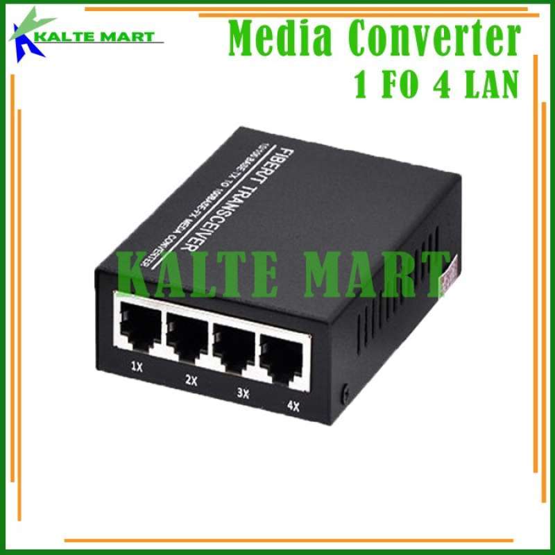 Promo Media Converter Fiber Optik 1 Port Fo To 4 Port Lan Rj45 Bs14 - FO Side B Diskon 11% di ...