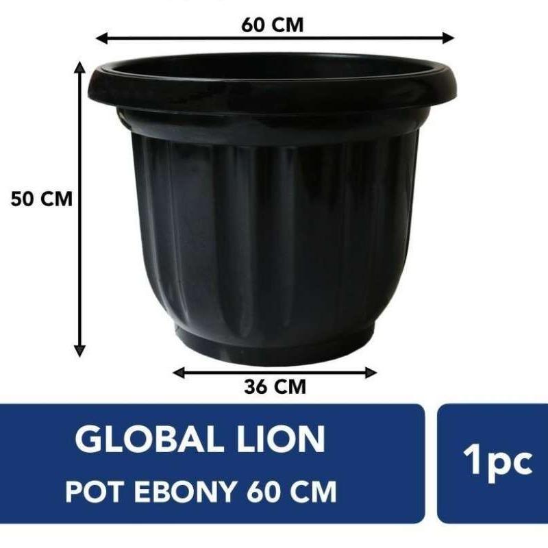 Jual Pot Kuping Tanaman Plastik 60 cm Hitam Ebony Grab Gojek Instant di ...
